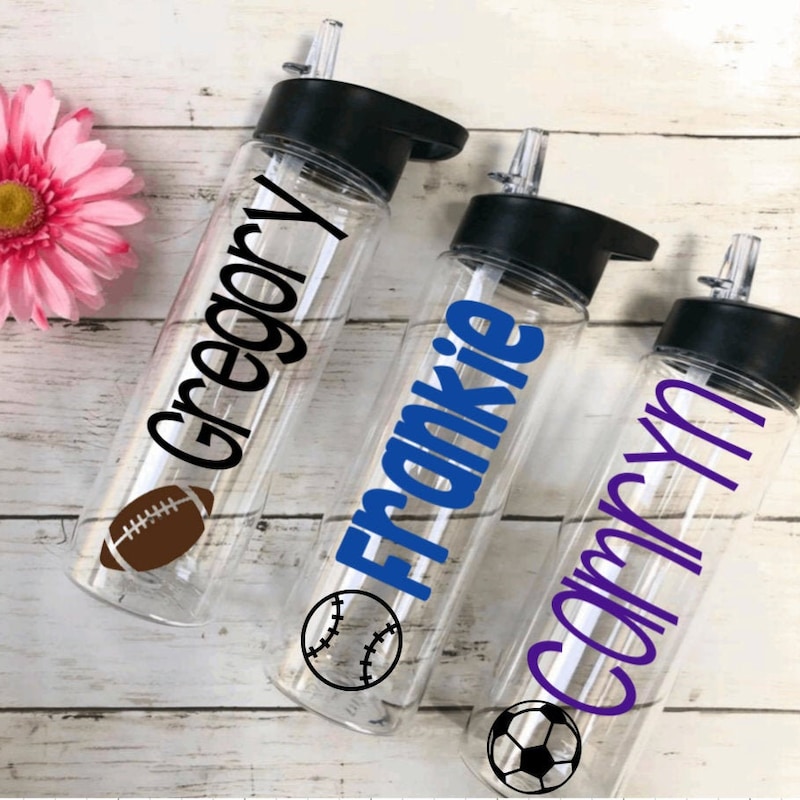 Personalized Sports Water Bottle - Etsy
