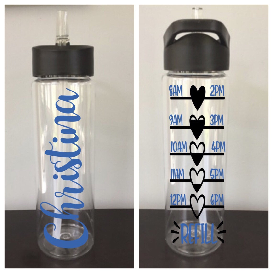 Personalized Water Bottle With Name and Water Tracker - Etsy