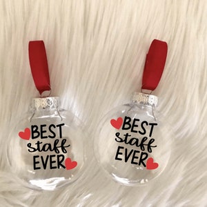 Best Staff Ever Christmas Ornament School Staff Ornament Best Staff ...