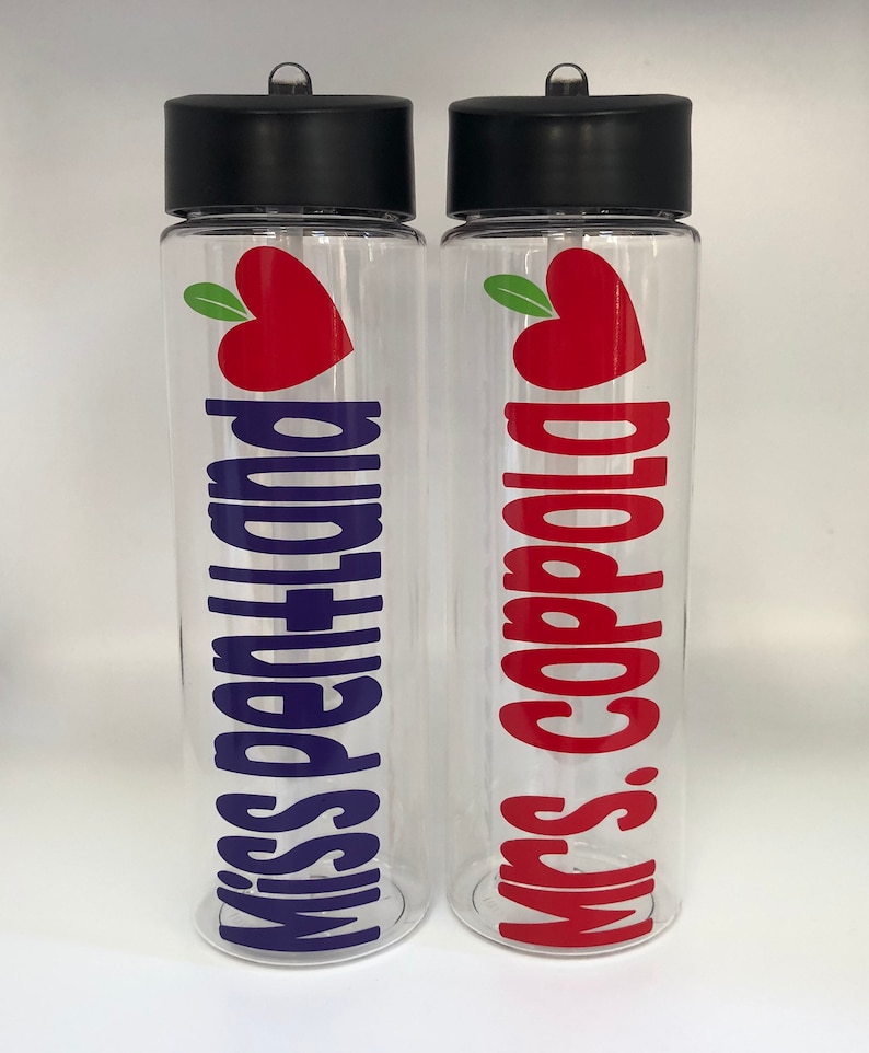 Custom Teacher Gift Teacher Water Bottle Personalized Teacher - Etsy
