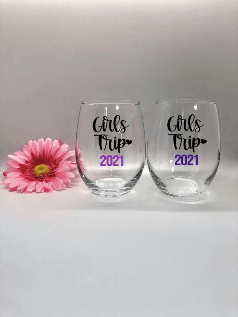 Girls Trip Wine Glass Girls Weekend Wine Glass Girls Vacation | Etsy