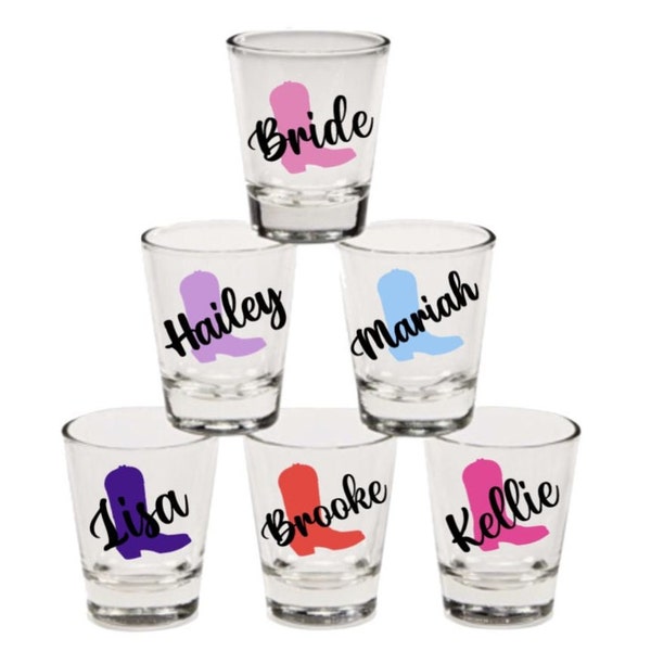 Cowgirl Boot Shot Glasses - Etsy