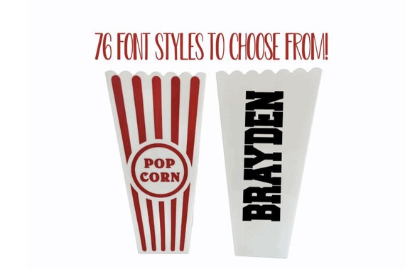 Personalized Popcorn Containers Movie Theme Party Favor | Etsy