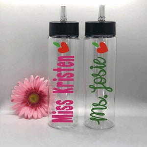 Custom Teacher Gift Teacher Water Bottle Personalized Teacher Gift ...