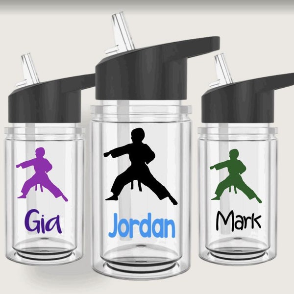 Personalized Karate Water Bottle Kids - Etsy