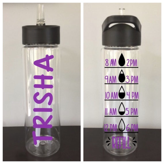 Personalized Water Bottle With Name and Water Tracker | Etsy