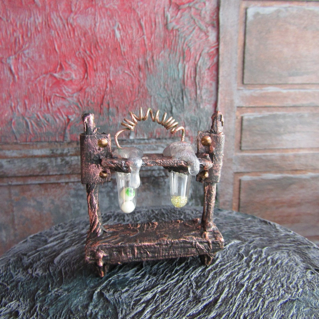 Witch Dollhouse Mini Alchemy Lab Haunted Miniature Apothecary Cabinet ...
