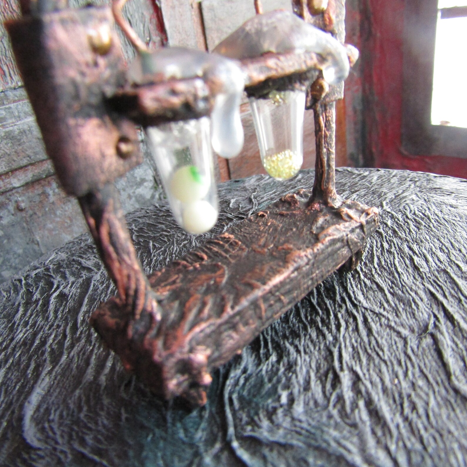 Witch Dollhouse Mini Alchemy Lab Haunted Miniature Apothecary Cabinet ...
