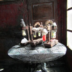 Witch Dollhouse Mini Alchemy Lab Haunted Miniature Apothecary Cabinet ...