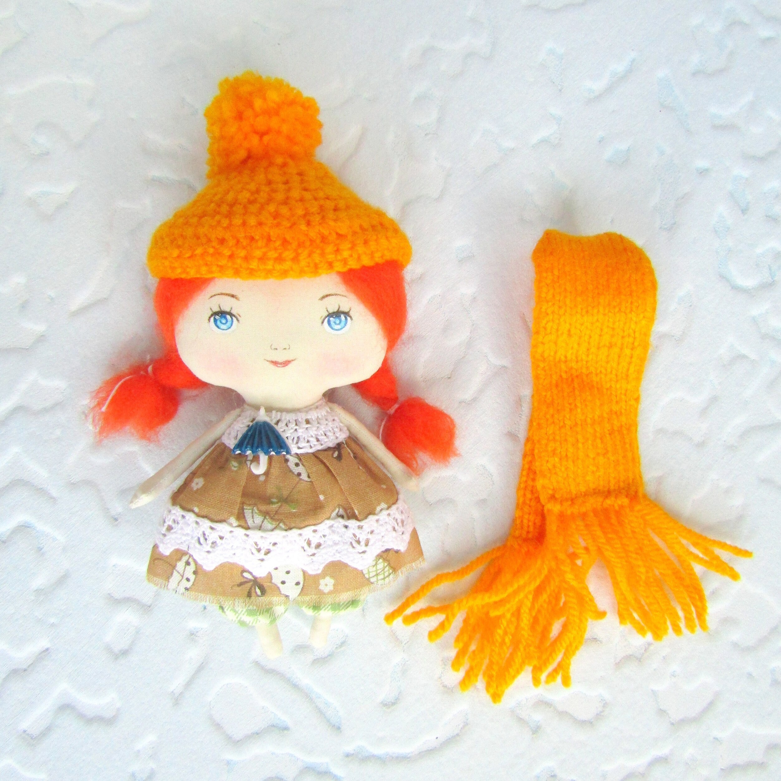 Autumn doll cute girl red hair Soft dolls for girls Heirloom | Etsy