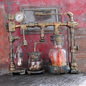 Miniature Laboratory Dollhouse Artisan Miniatures Lab Chemistry Alchemy ...