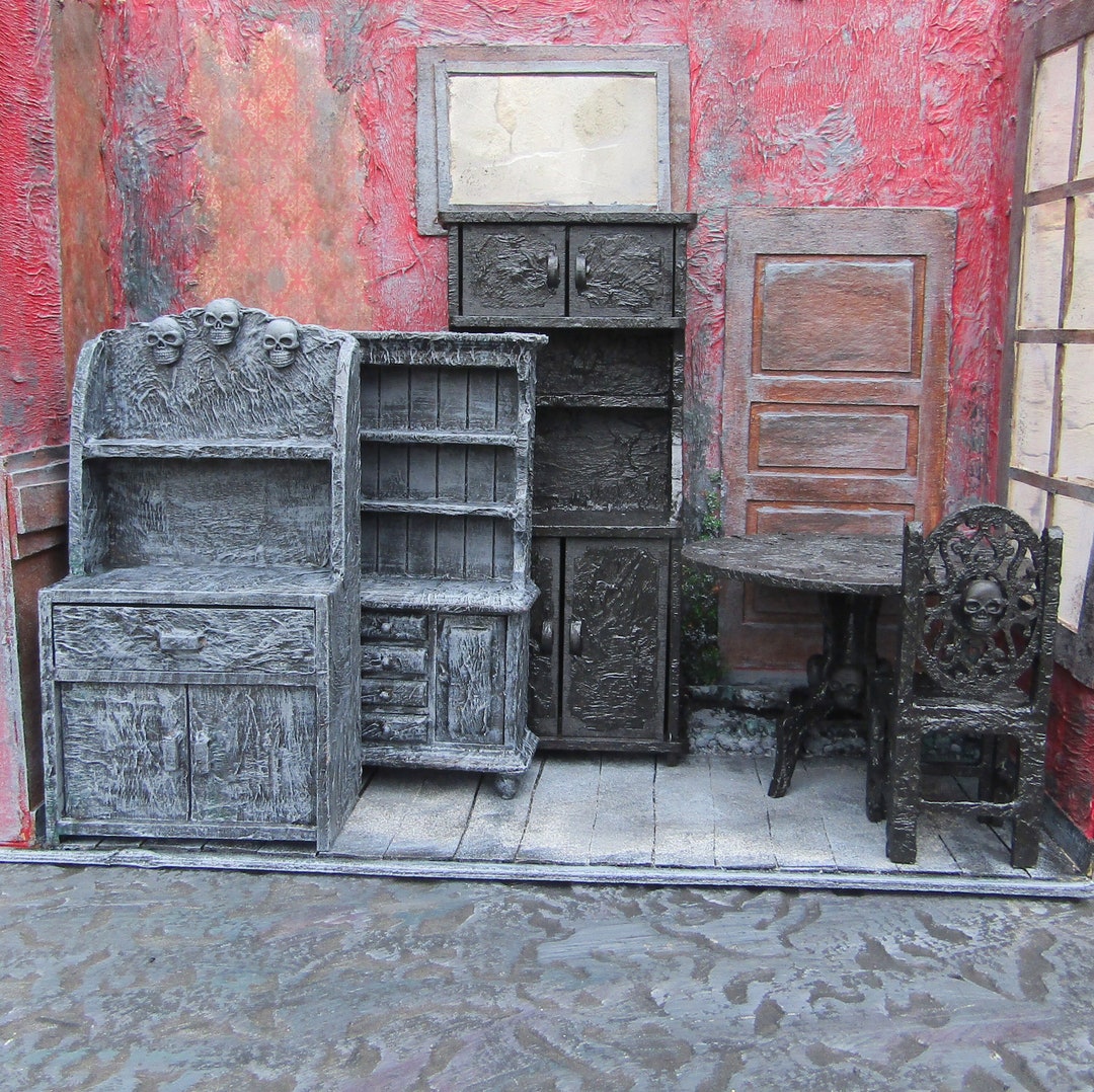 Miniature Witch Cabinet Old Dollhouse Fairy Shelf Furniture Witchy ...