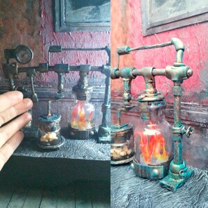 Miniature Laboratory Dollhouse Artisan Miniatures Lab Chemistry Alchemy ...