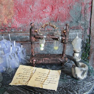 Witch Dollhouse Mini Alchemy Lab Haunted Miniature Apothecary Cabinet ...