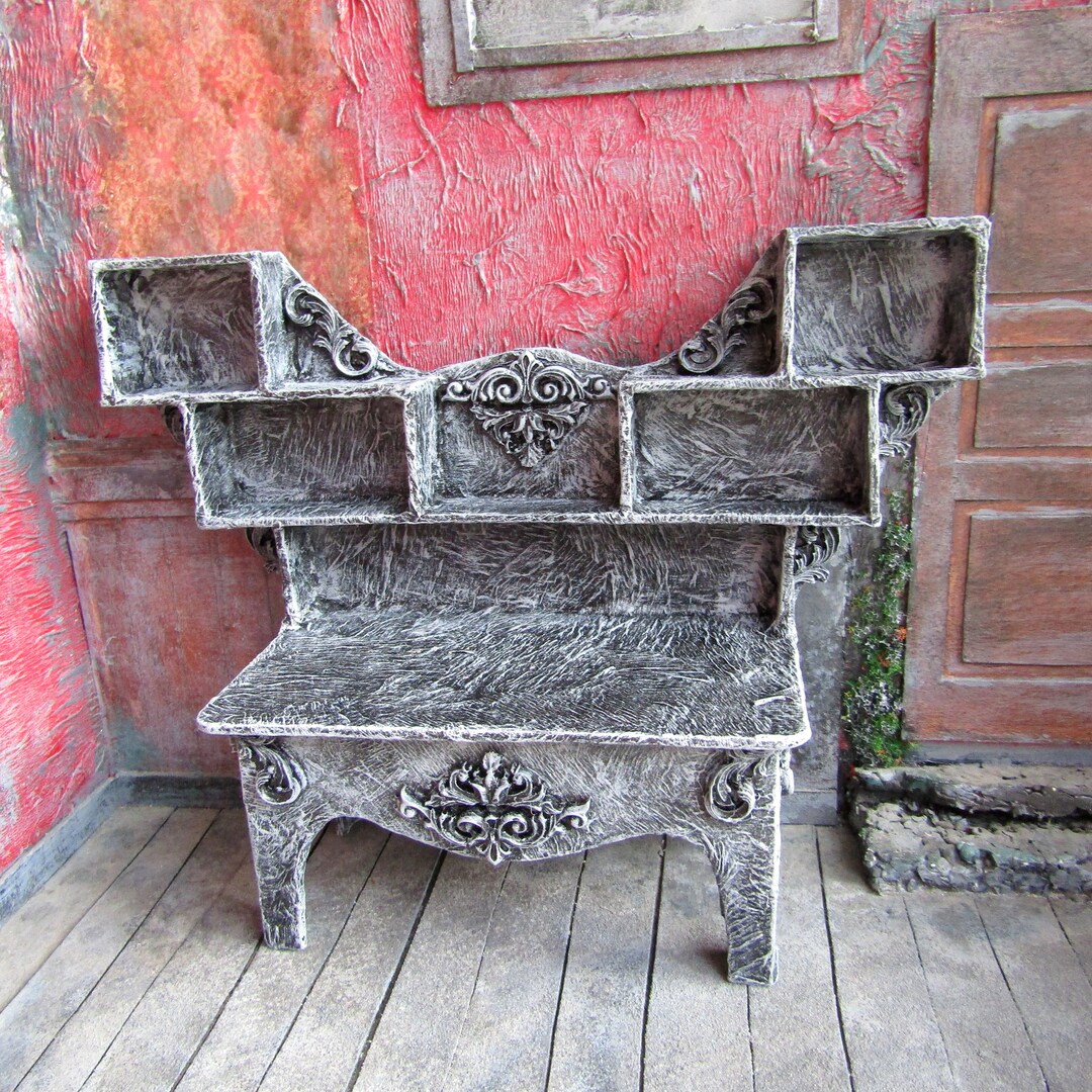 Miniature Secretary Desk Victorian Dollhouse Furniture 1:12 Scale ...