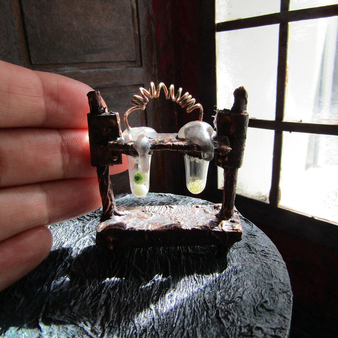 Witch Dollhouse Mini Alchemy Lab Haunted Miniature Apothecary Cabinet ...