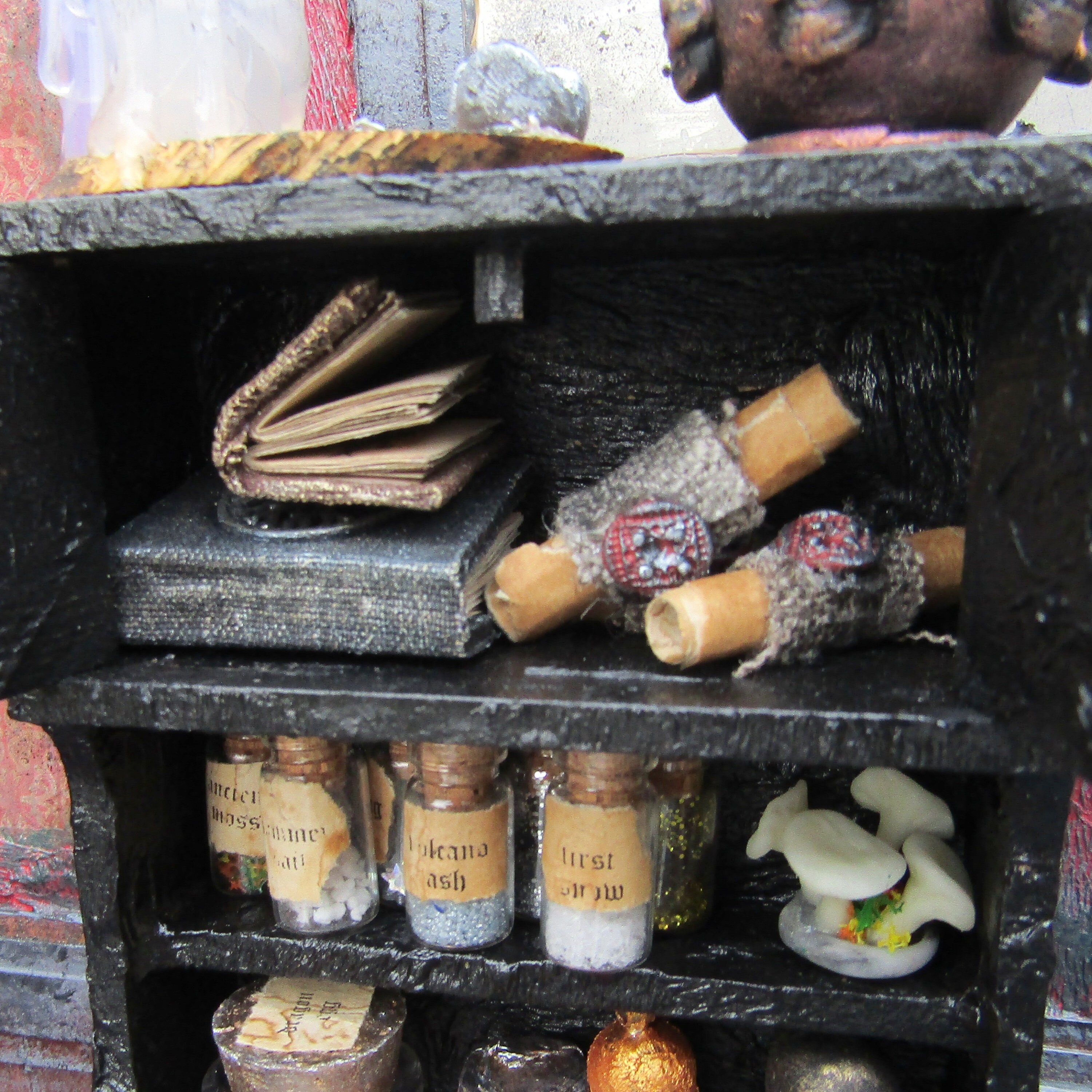 Miniature Witch Library Set: Dollhouse Books, Spells, Letters ...