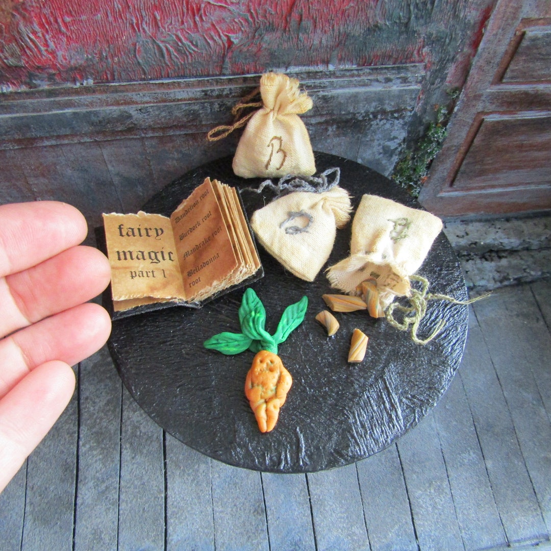 Miniature Book Mandrake Root Witch Dollhouse Miniatures Wizard ...