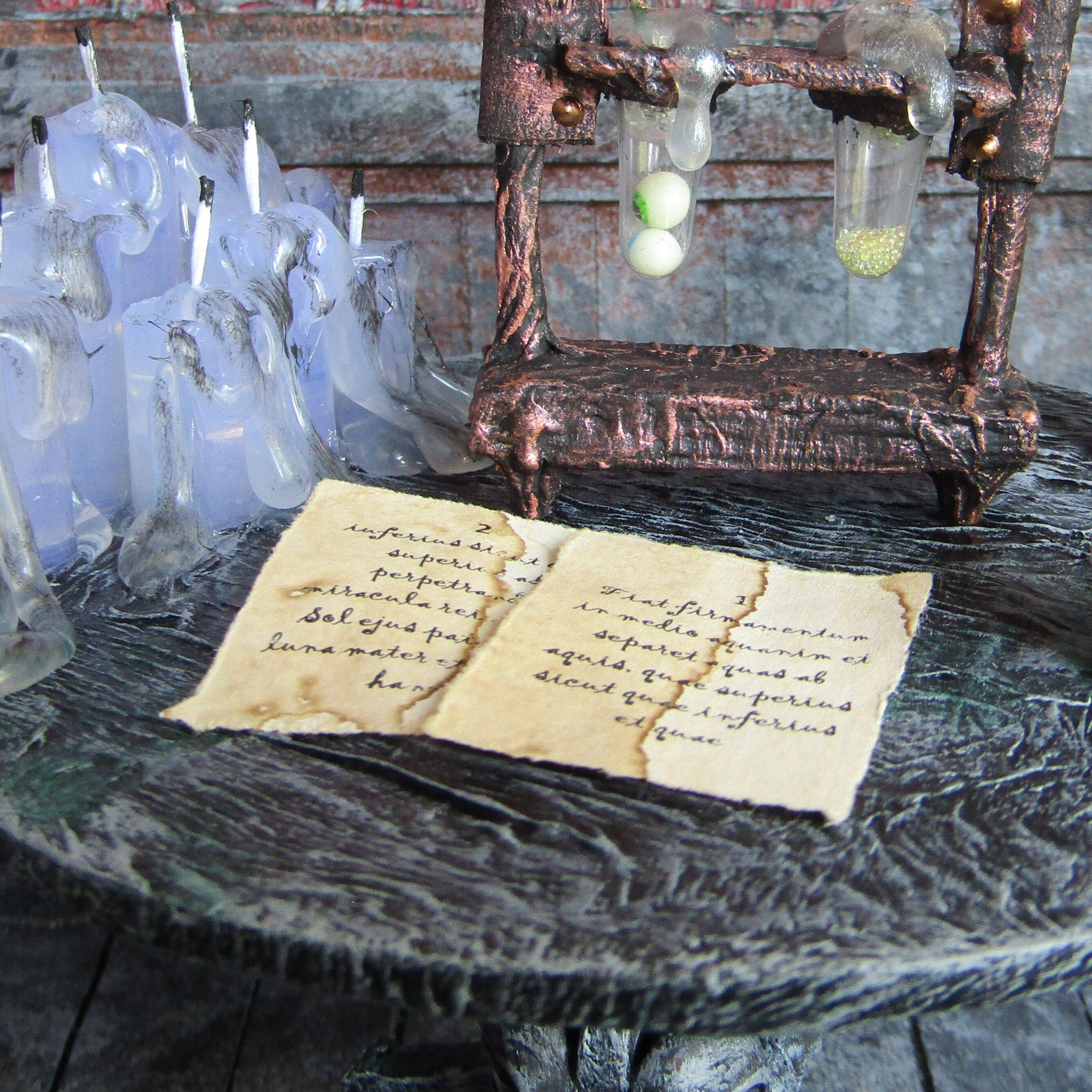 Miniature Witch Library Set: Dollhouse Books, Spells, Letters ...