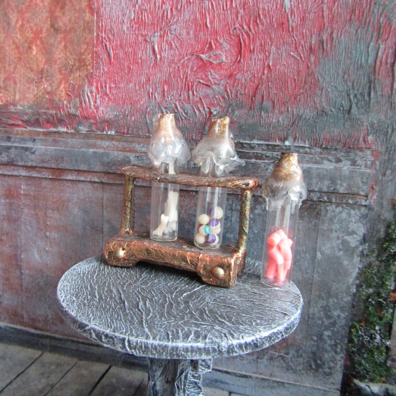 Handmade Miniature Test Tubes With Stand: Dollhouse Alchemist ...