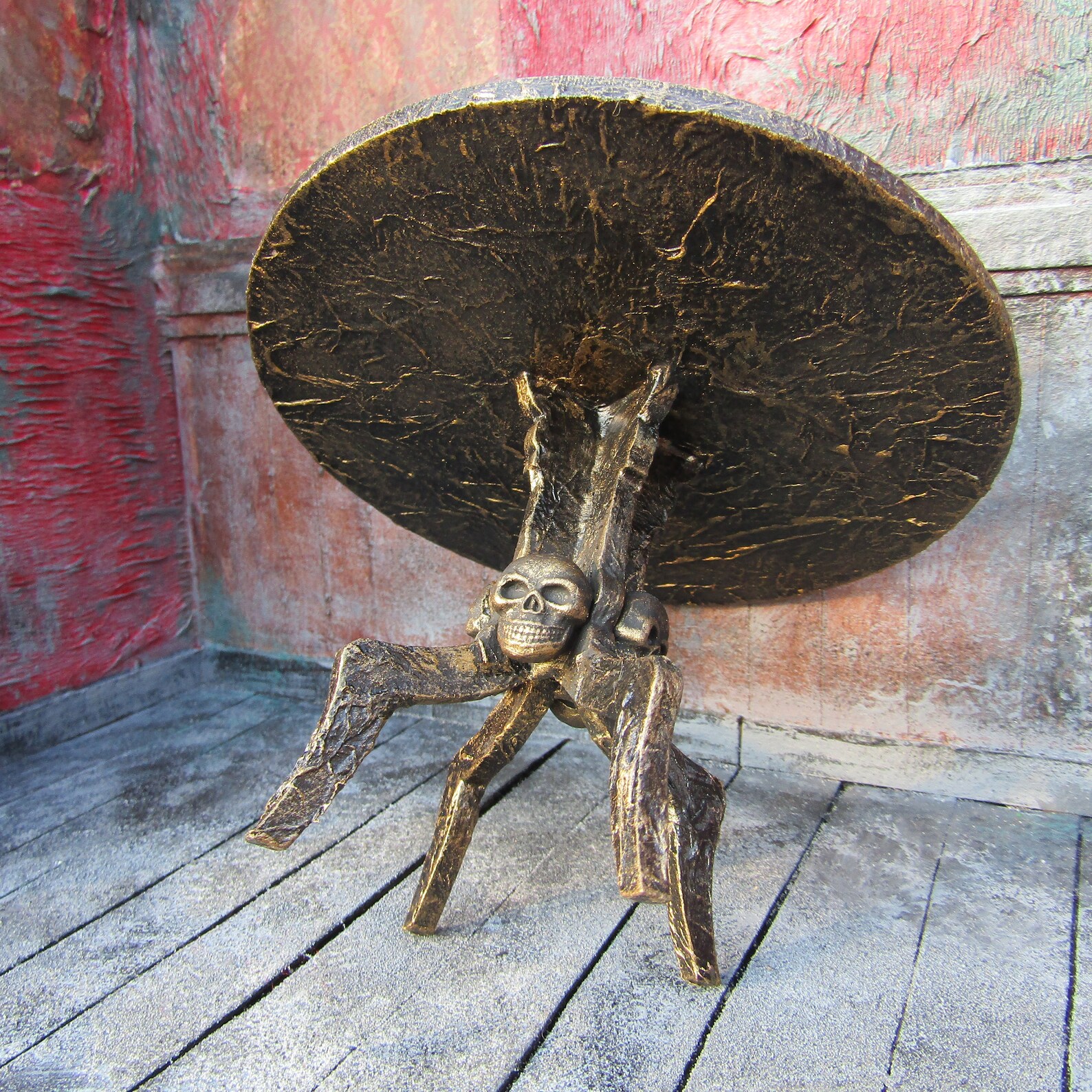 Haunted Dollhouse Table Miniature Items for Halloween Handmade Gothic ...