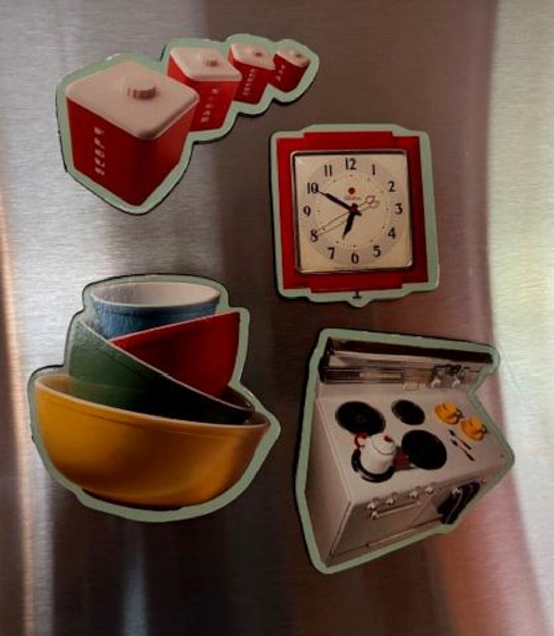 Vintage Kitchen Refrigerator Magnets Set of Four - Etsy