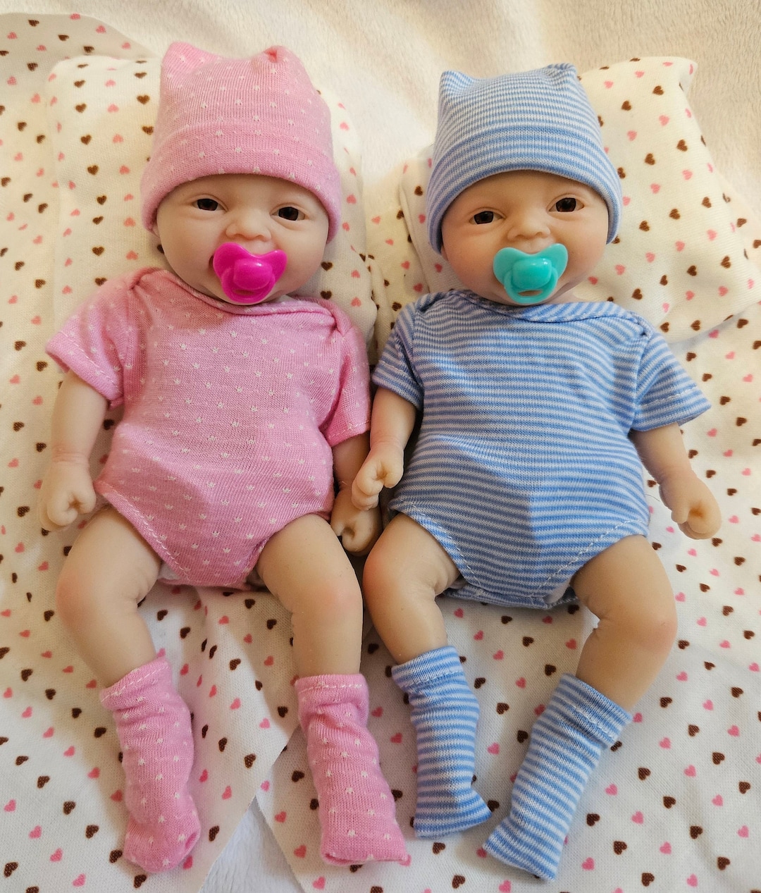 Small 20cm/7 Full Body Real Soft Silicone Baby Doll Twins leo luna ...