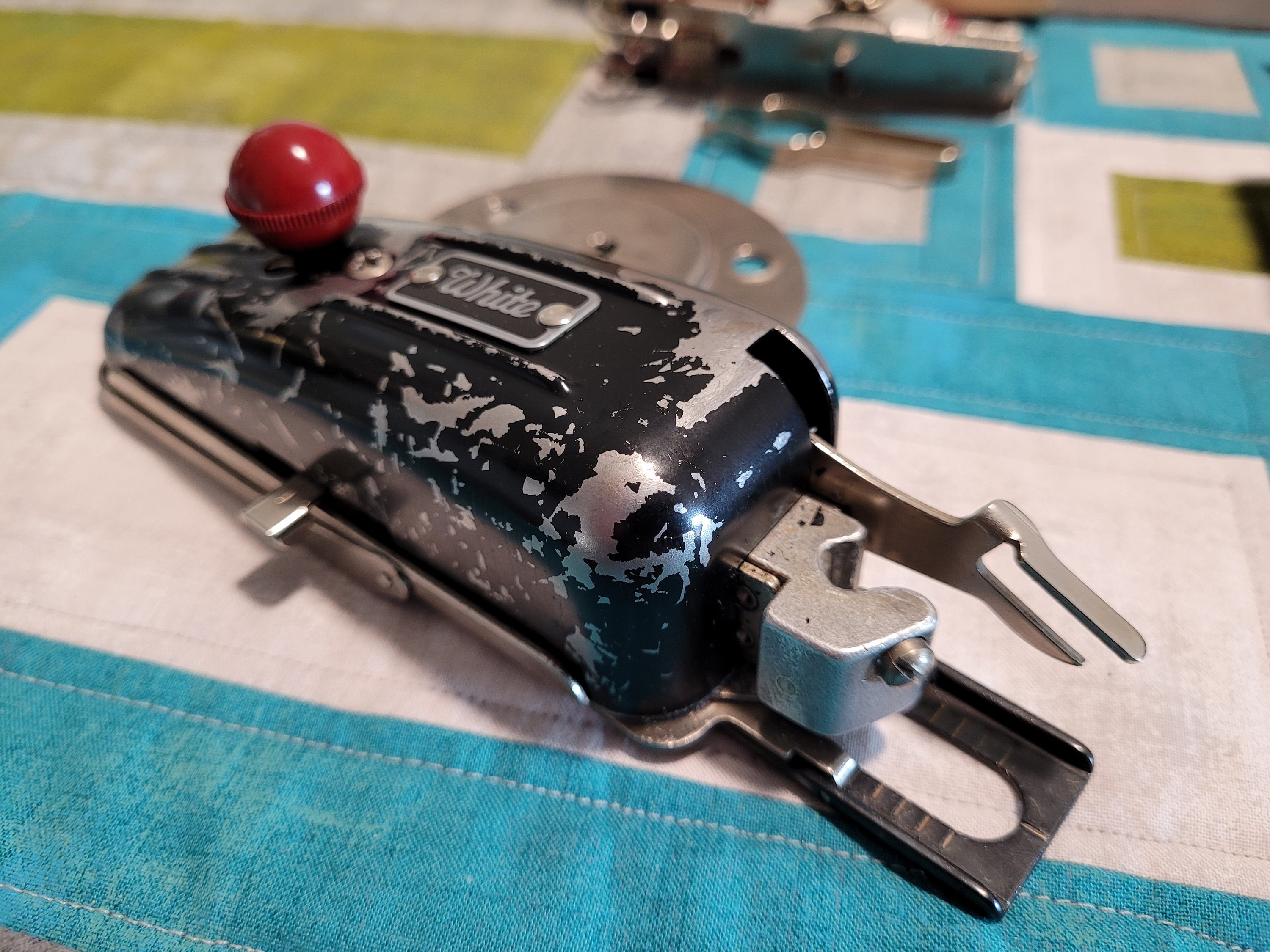 Vintage White Buttonholer and Hemstitching & Picoting Attachment - Etsy