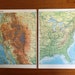 United States Map, Vintage 1978 Two Book Pages From Atlas, With Eastern ...