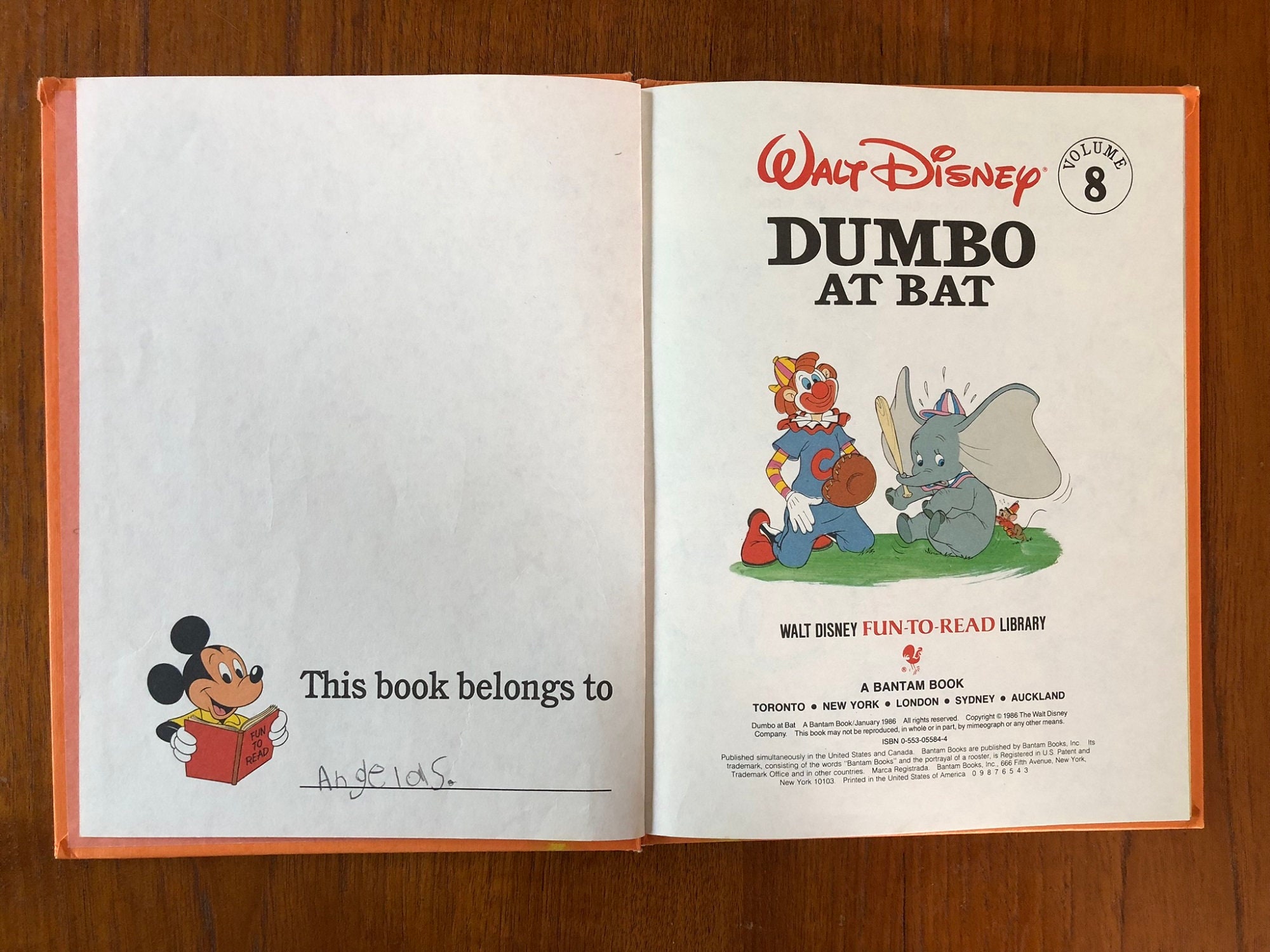 Dumbo at Bat, Walt Disney Fun-to-read Library Volume 8, Vintage ...