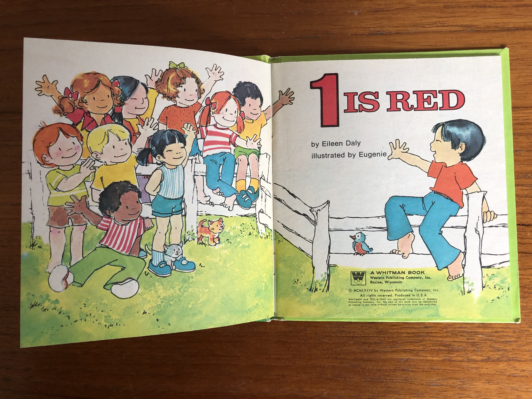 1 is Red, by Eileen Daly, 1974, Illustrated by Eugenie, Tell-a-tale ...