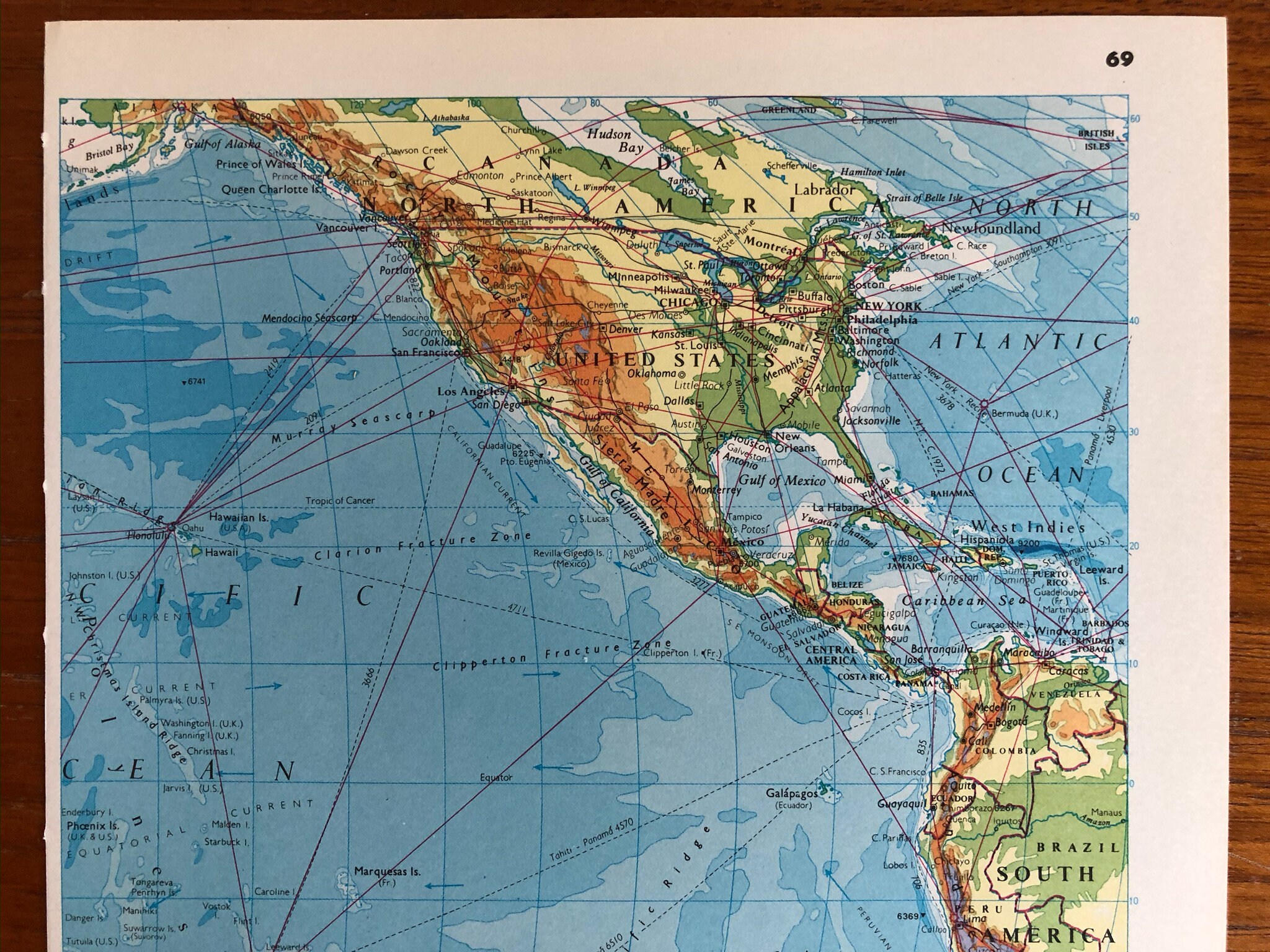 Australia Map, Vintage 1978 Two Book Pages From Atlas, With New Zealand ...