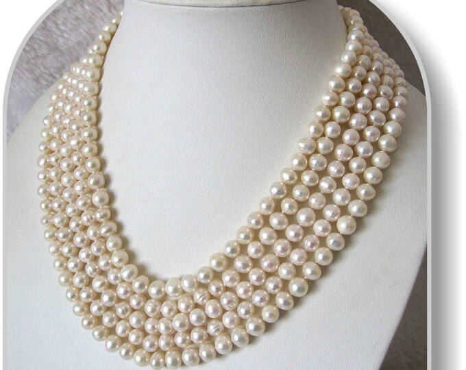 Vintage Art Deco 1920s Authentic Natural White Freswater String of ...