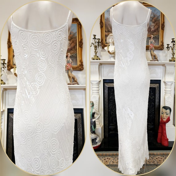 1920s 1930s wedding dress bias cut flapper bride vint… - Gem