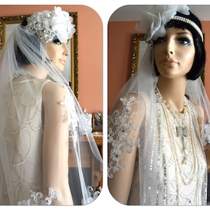 Flapper Wedding 1920s Dress Great Gatsby Art Deco Bride Dress Flapper ...