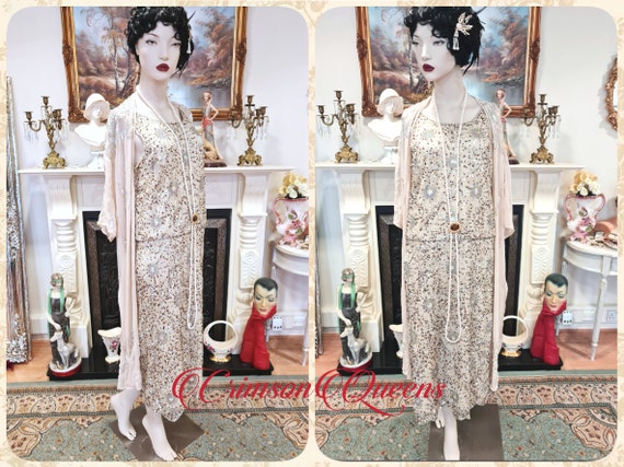 1920s flapper dress mesh dress Great Gatsby dress 192… - Gem