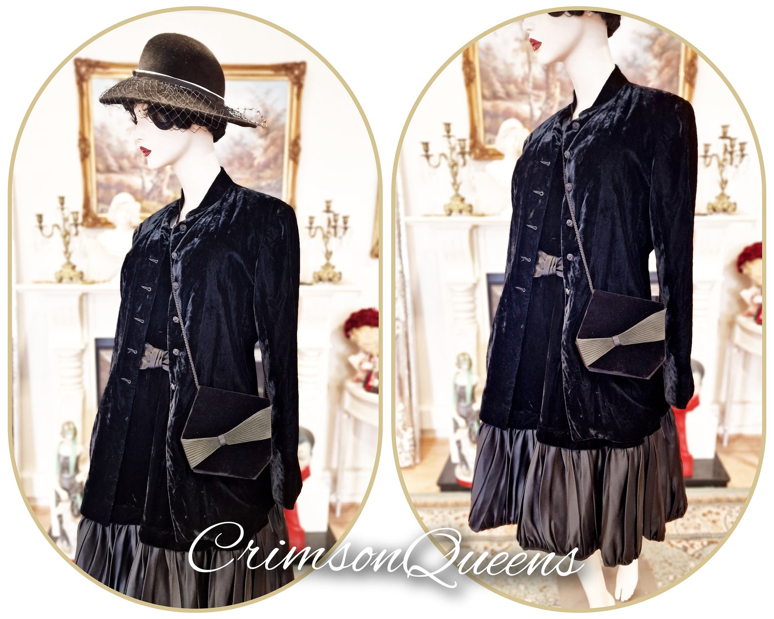 Breathtaking Vintage Retro Audrey Hepburn 1960s Black Velvet Luxurious ...