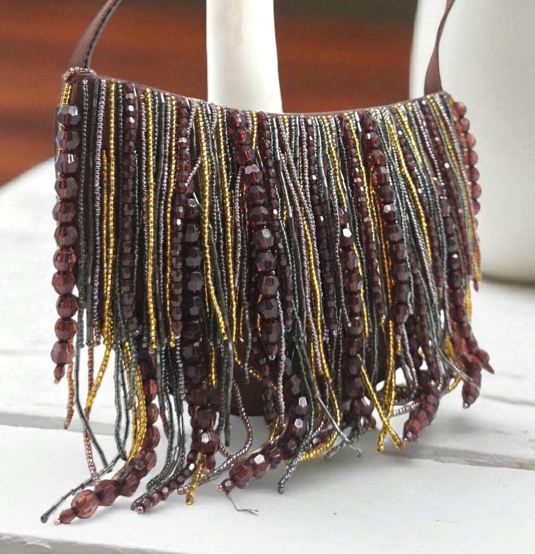 Flapper Evening Bag 1920s Tasseled Bag Flapper Beaded Bag Vintage ...