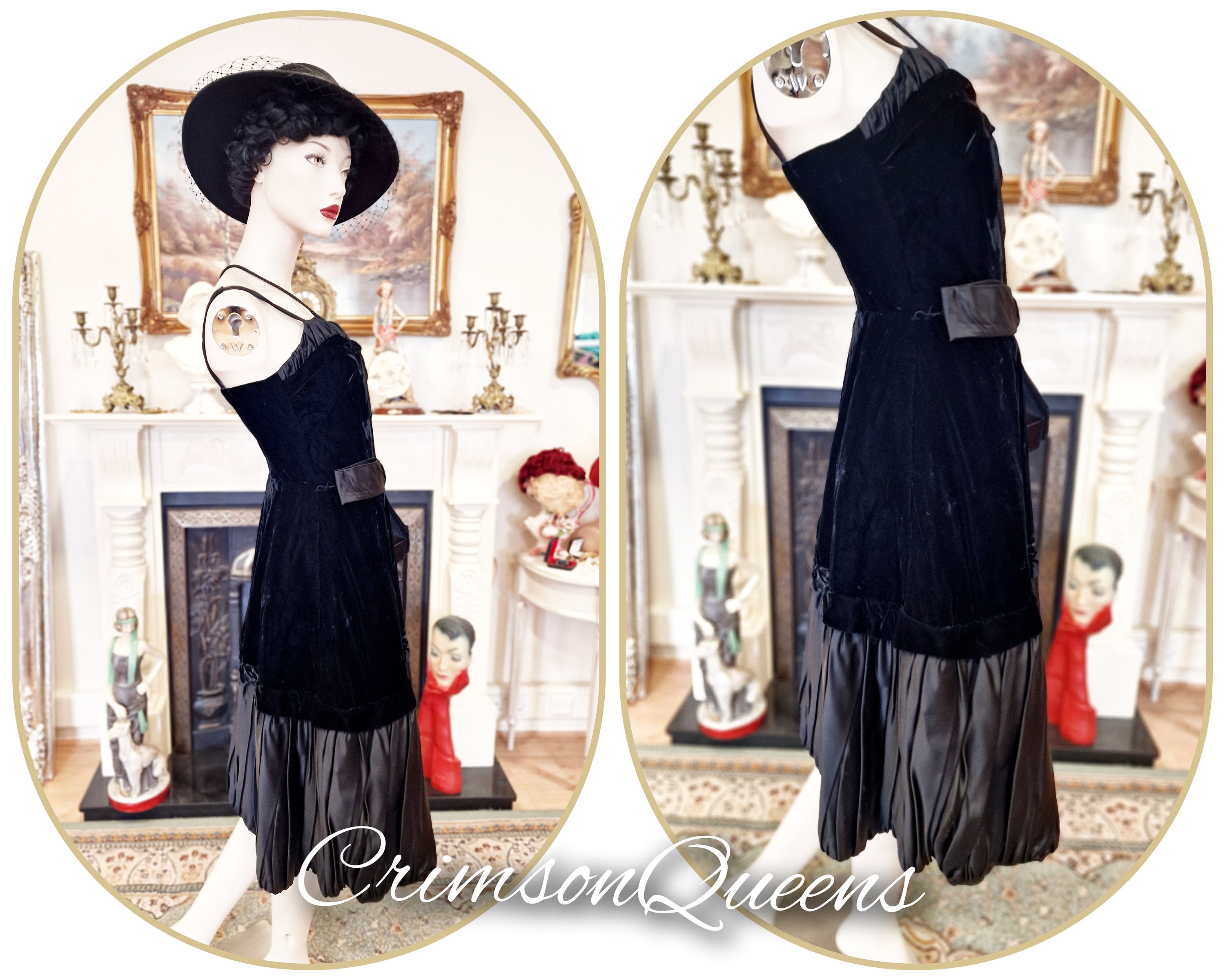 Breathtaking Vintage Retro Audrey Hepburn 1960s Black Velvet Luxurious ...