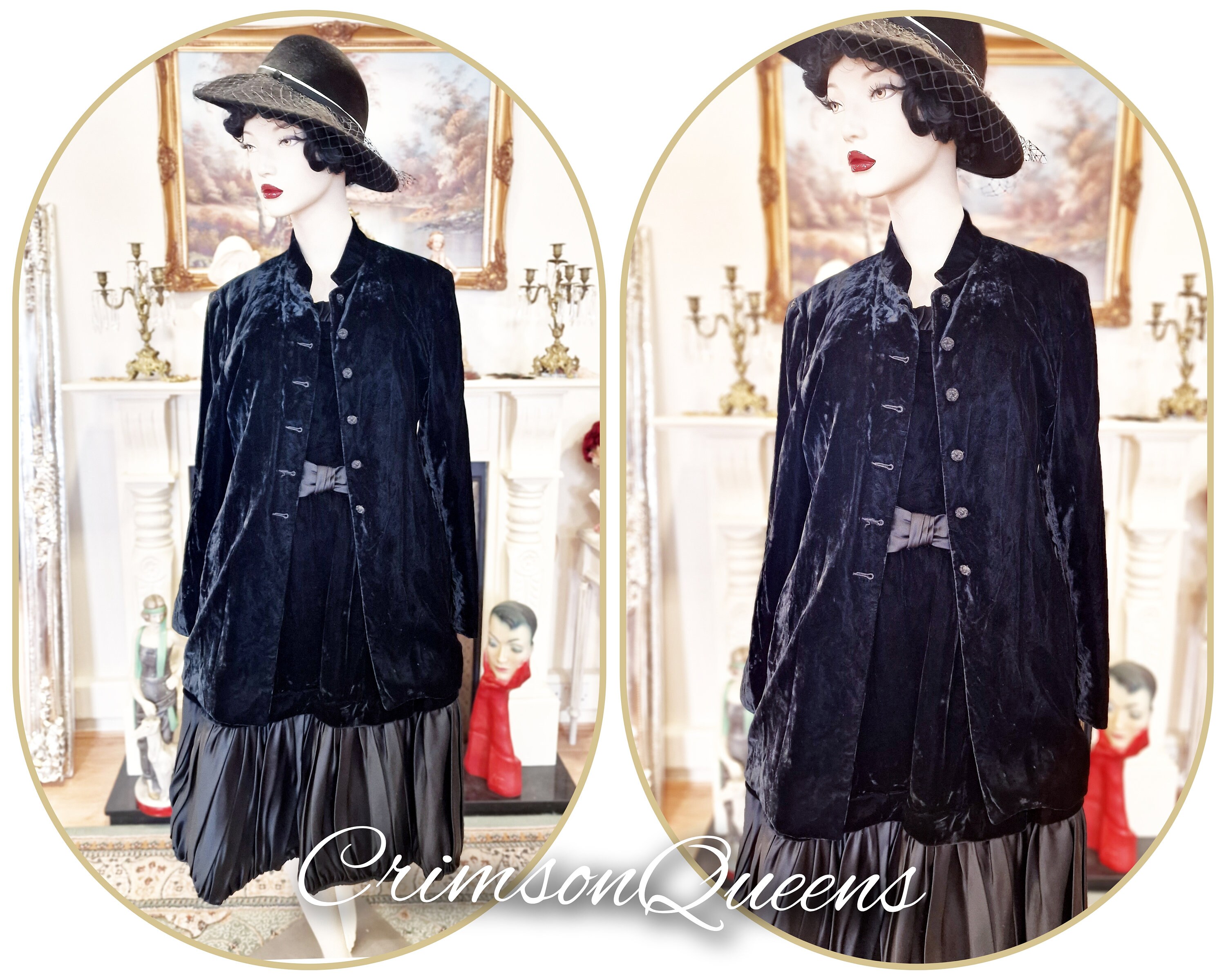 Breathtaking Vintage Retro Audrey Hepburn 1960s Black Velvet Luxurious ...