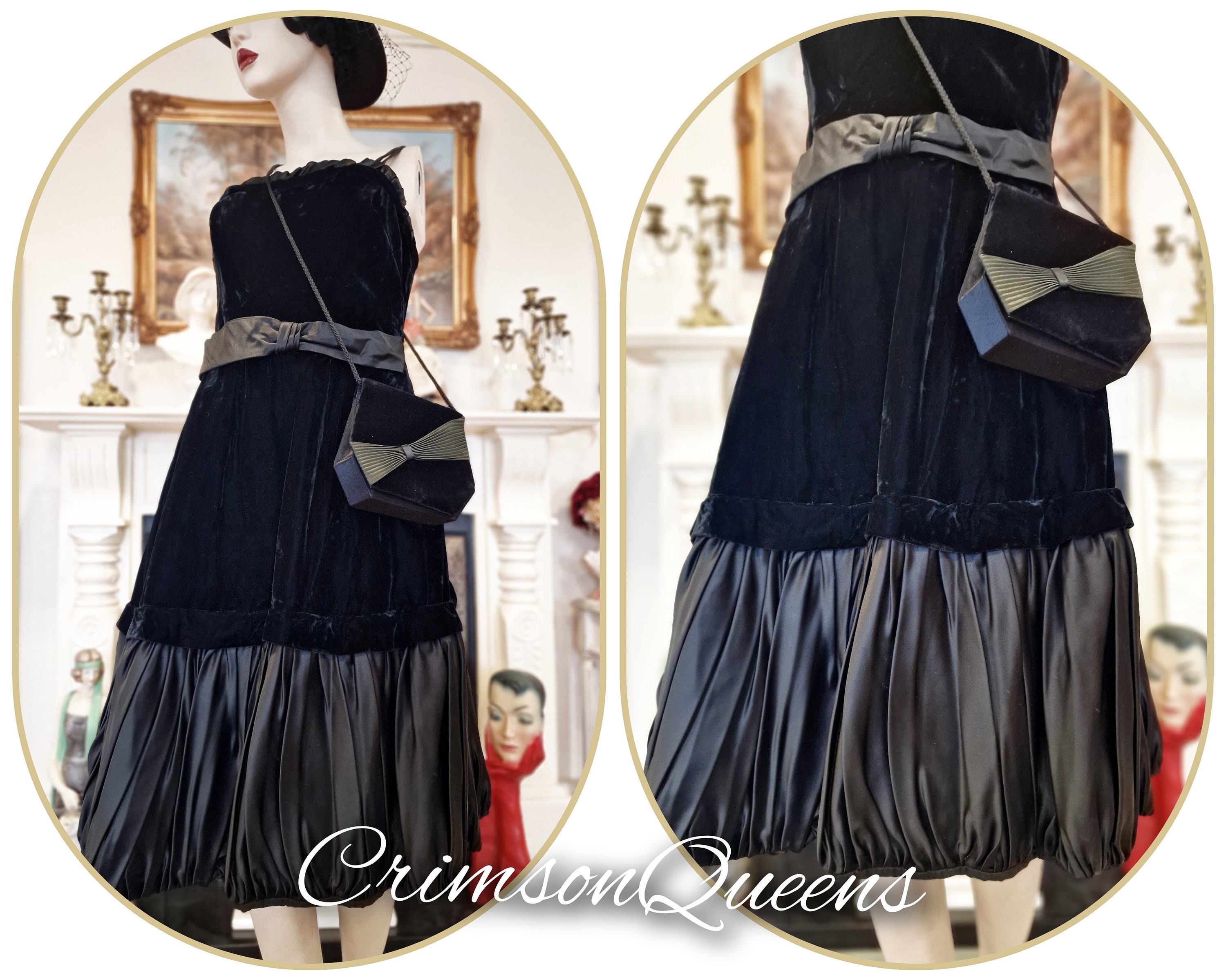 Breathtaking Vintage Retro Audrey Hepburn 1960s Black Velvet Luxurious ...