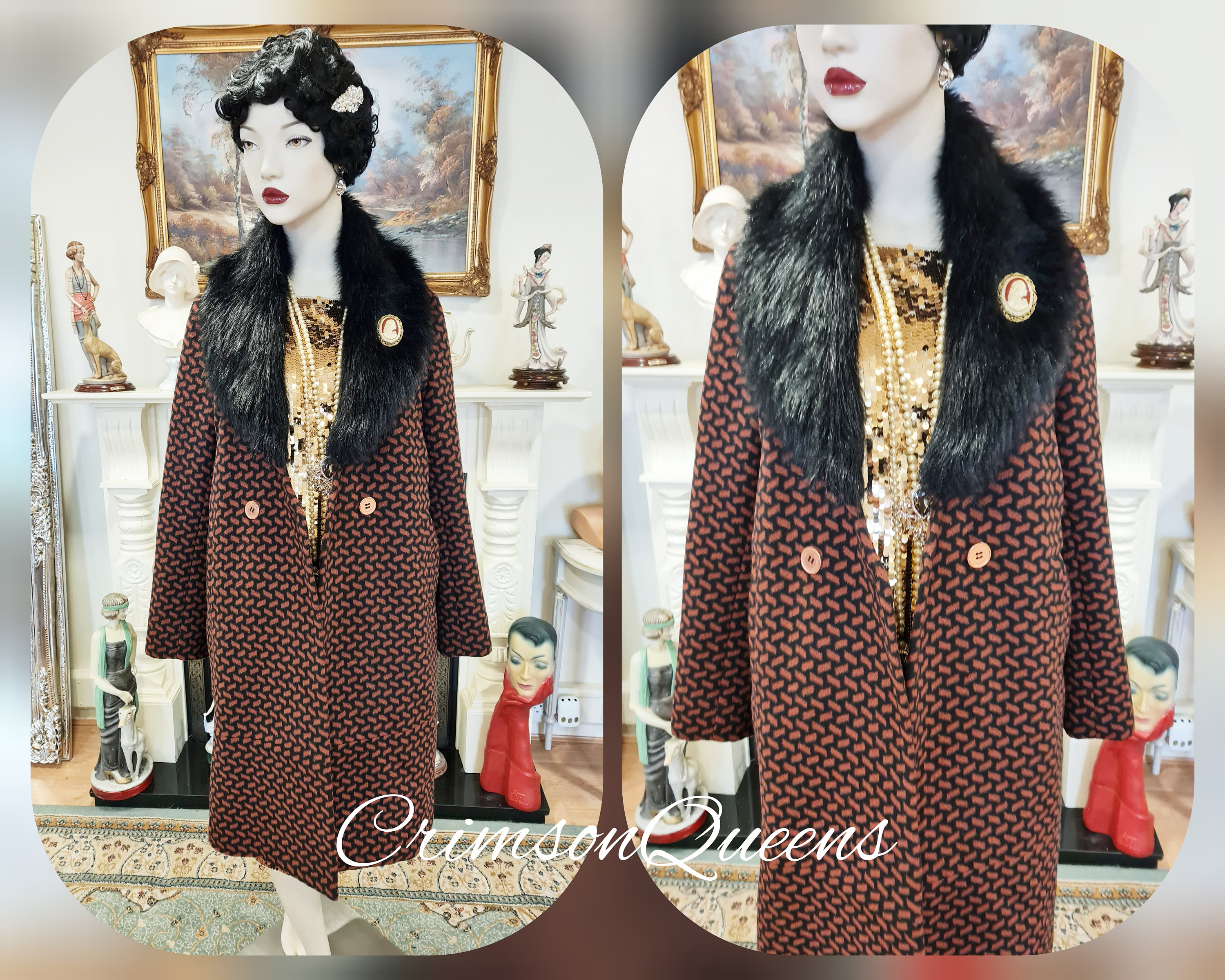 Art Deco Flapper Coat 1920s Coat Vintage Original Biba Art Deco 1920s ...