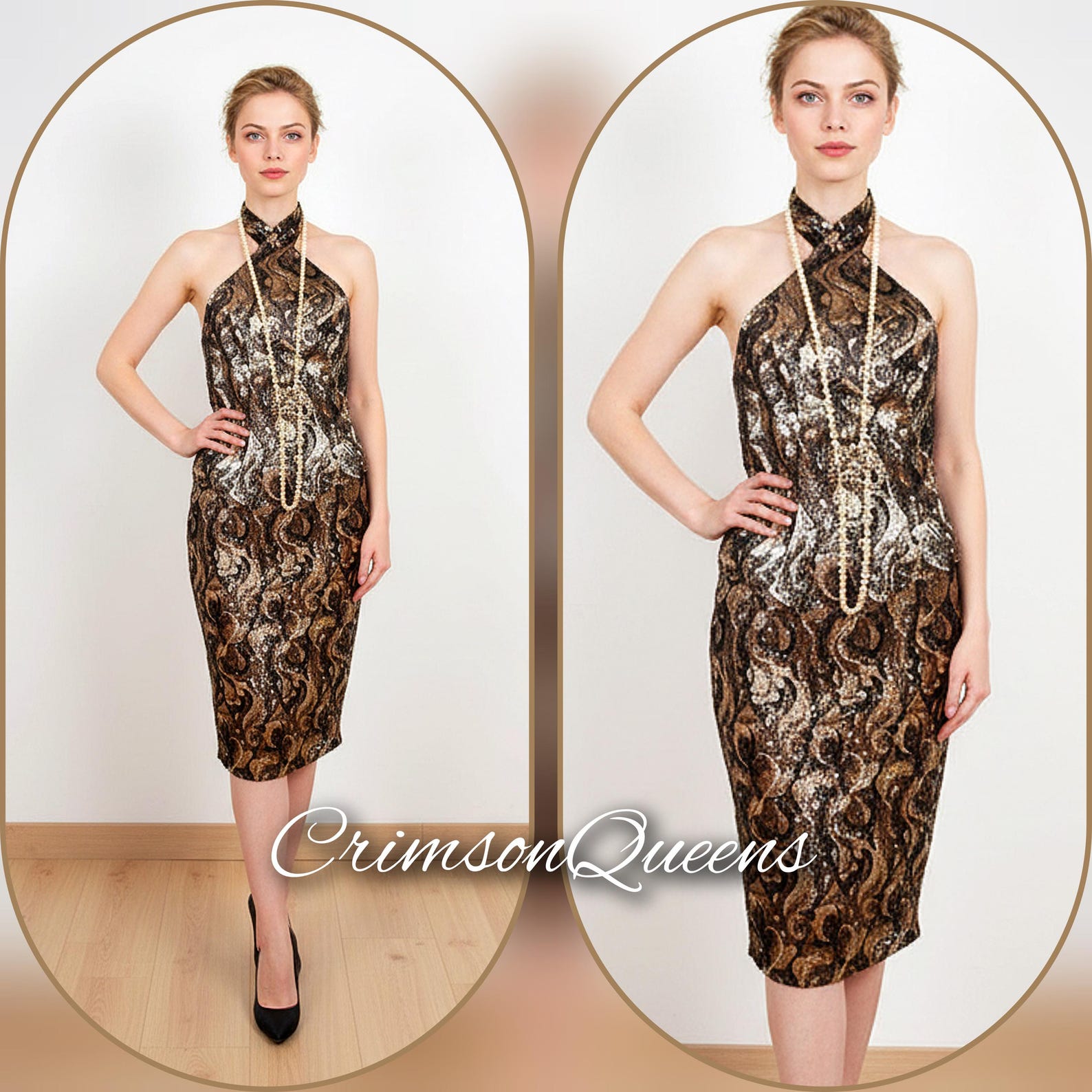 Outstanding Avant Garde Retro Vamp Vintage Mesmerising Gold Lame Gatsby ...