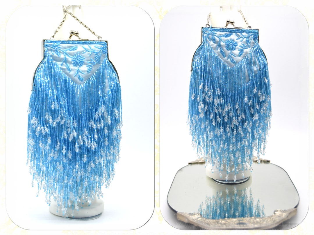 Flapper Evening Bag 1920s Tasseled Bag Flapper Beaded Bag Vintage ...