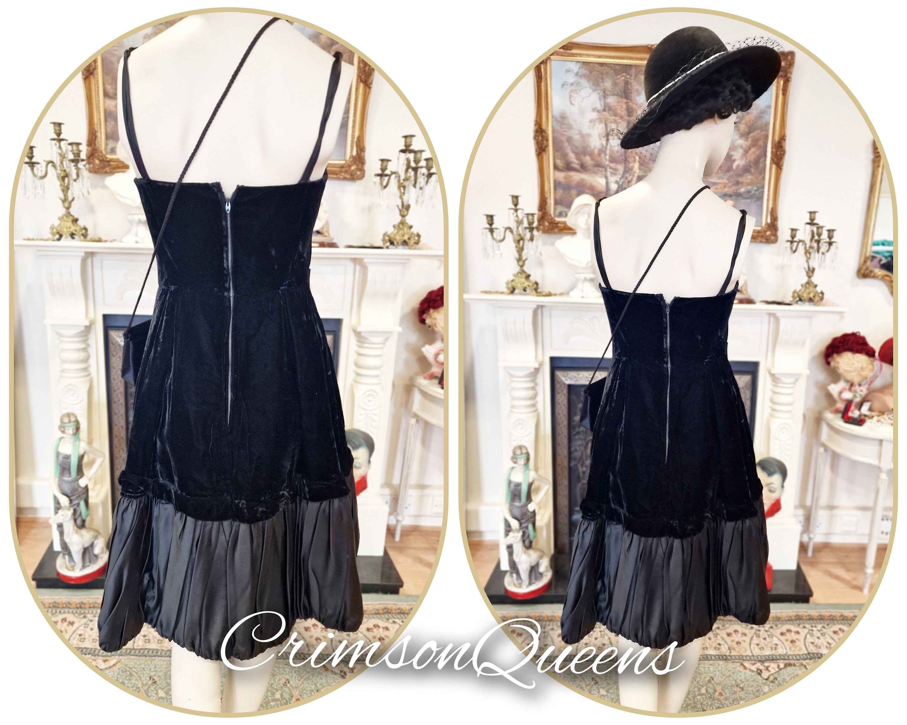 Breathtaking Vintage Retro Audrey Hepburn 1960s Black Velvet Luxurious ...
