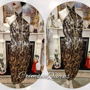 Outstanding Avant Garde Retro Vamp Vintage Mesmerising Gold Lame Gatsby ...