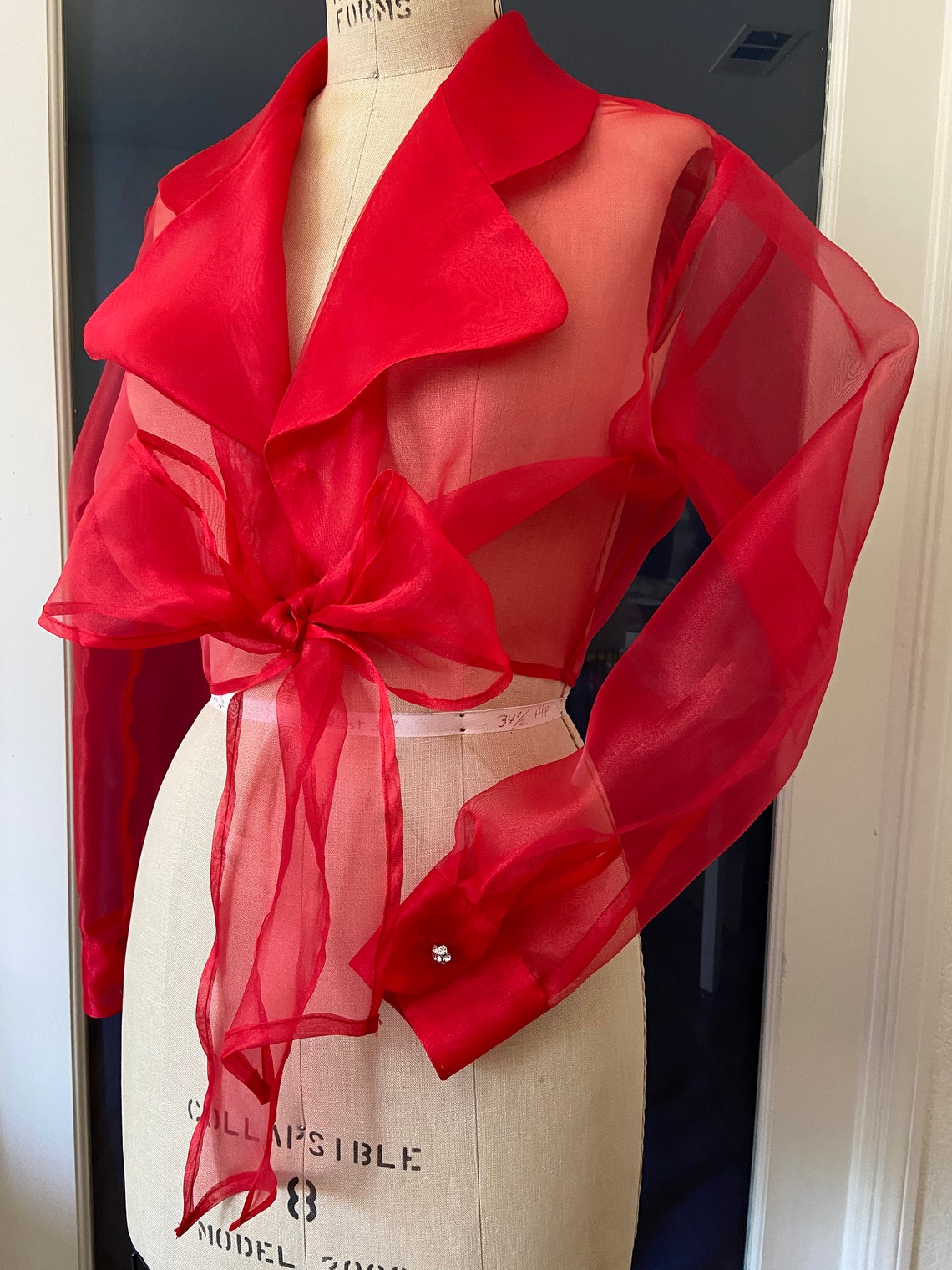 ORGANZA BLOUSE RUBY - Etsy