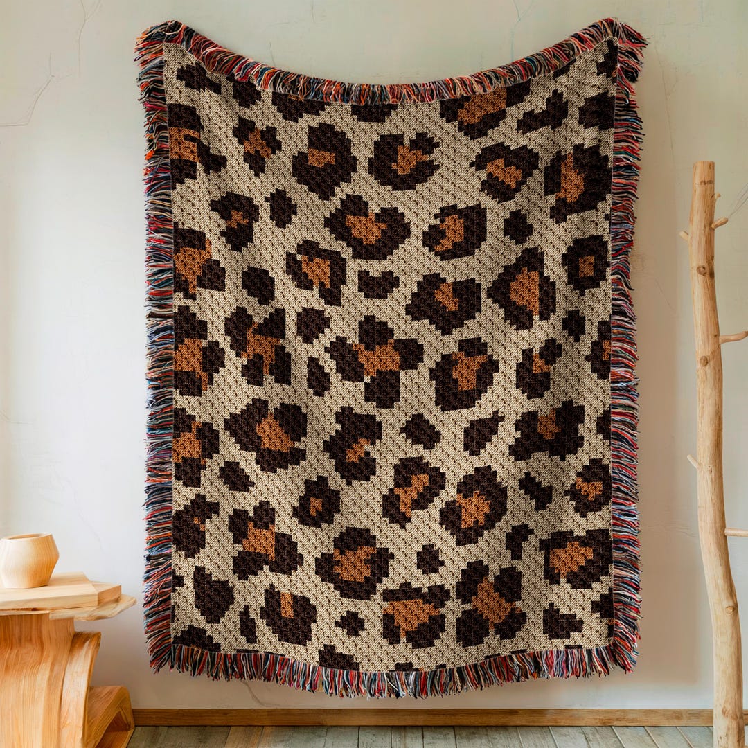 Leopard Blanket C2C Crochet Pattern PDF – Animal Print Graphghan Afghan ...