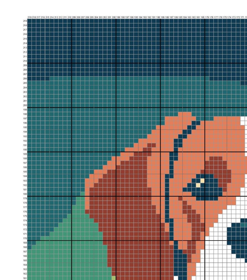 100 × 120 Squares Beagle Hunting Dog C2C Crochet Blanket Pattern, Pixel ...