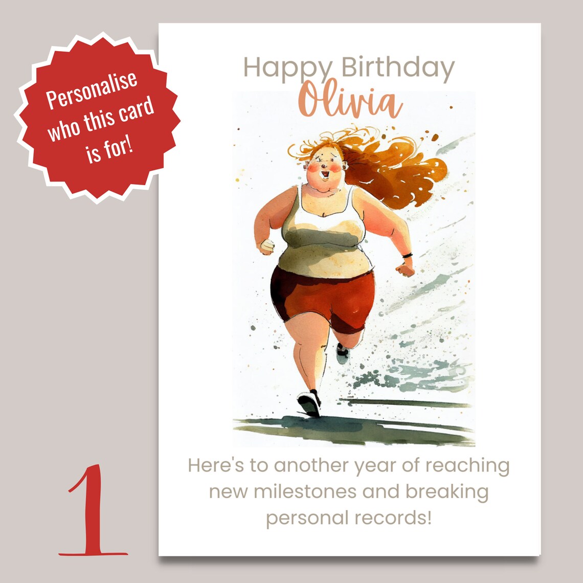 Personalised Runner Birthday Card for Female Runners and Women - Etsy